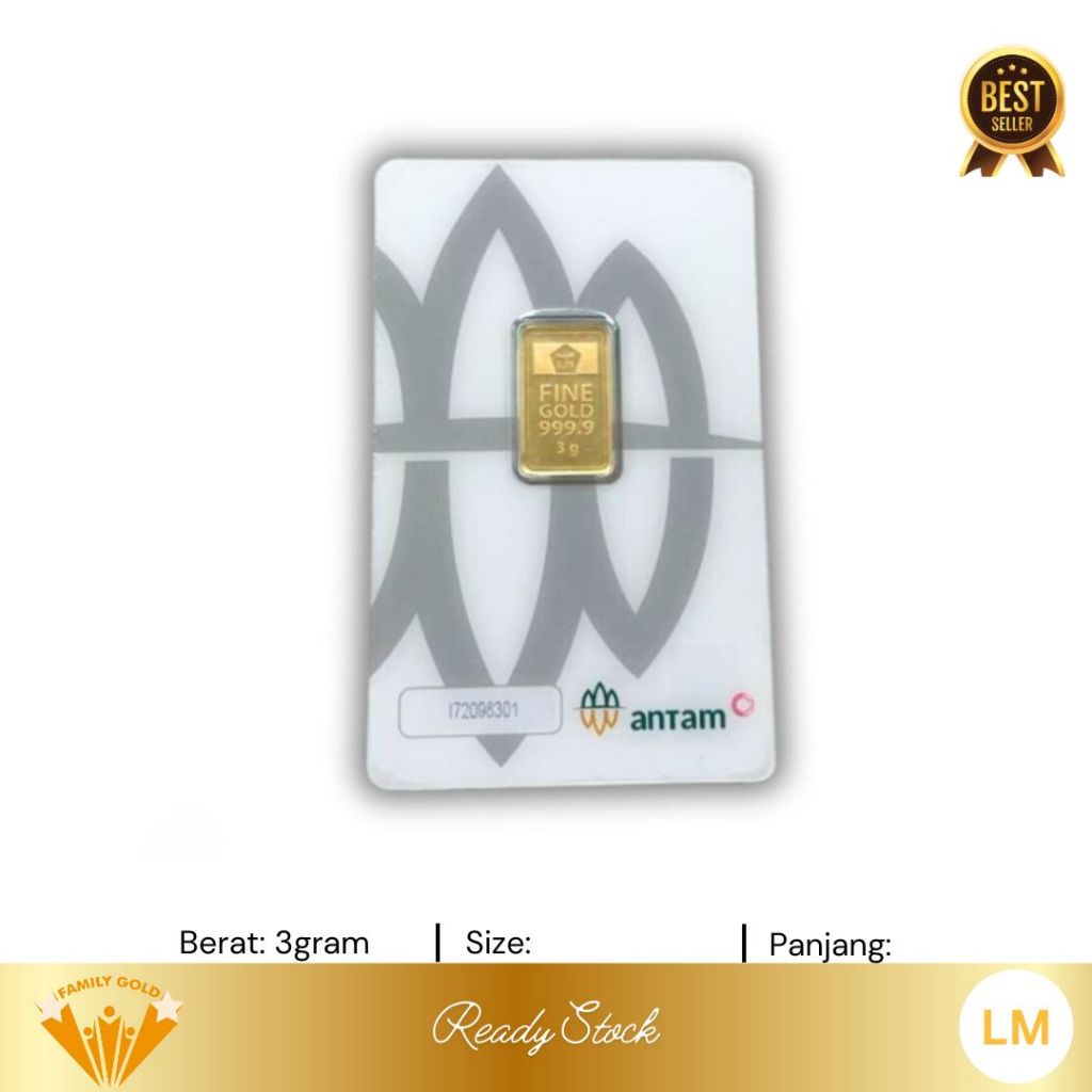 Jual Logam Mulia Gold Merk Variasi Berat 3 Gram Family Gold | Shopee ...