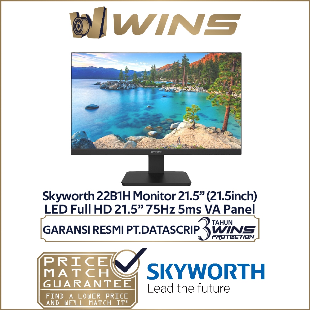 Jual Skyworth 22B1H Monitor 21.5" (21.5inch) LED Full HD 21.5" 75Hz 5ms ...