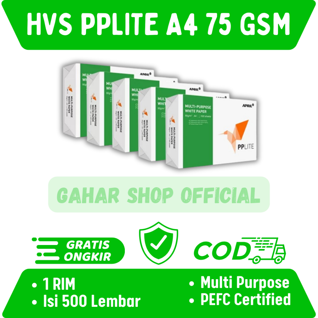 Jual Kertas HVS PPLITE A4 75 GSM | Kualitas Premium Untuk Hasil Cetak ...