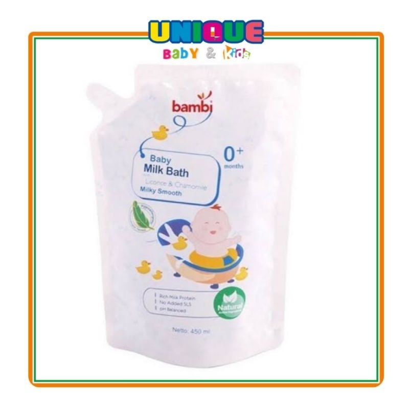 Jual Bambi Baby Milk Bath 450ml Reffil Pouch - Sabun Mandi Bayi Kemasan ...