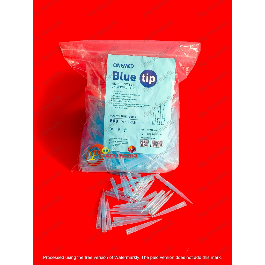 Jual Bluetip Isi 100 Onemed / Blue Tip Onemed Repack Isi 100 pcs ...
