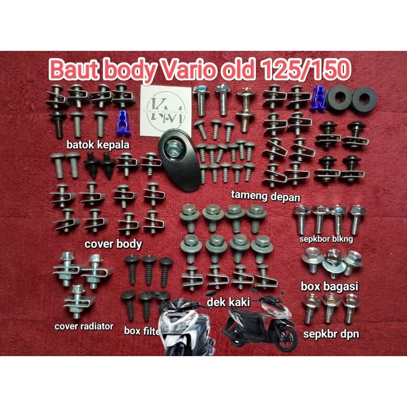 Jual COD Baut Vario 125/150 Old bohlam-Baut fullset HONDA Vario Old ...