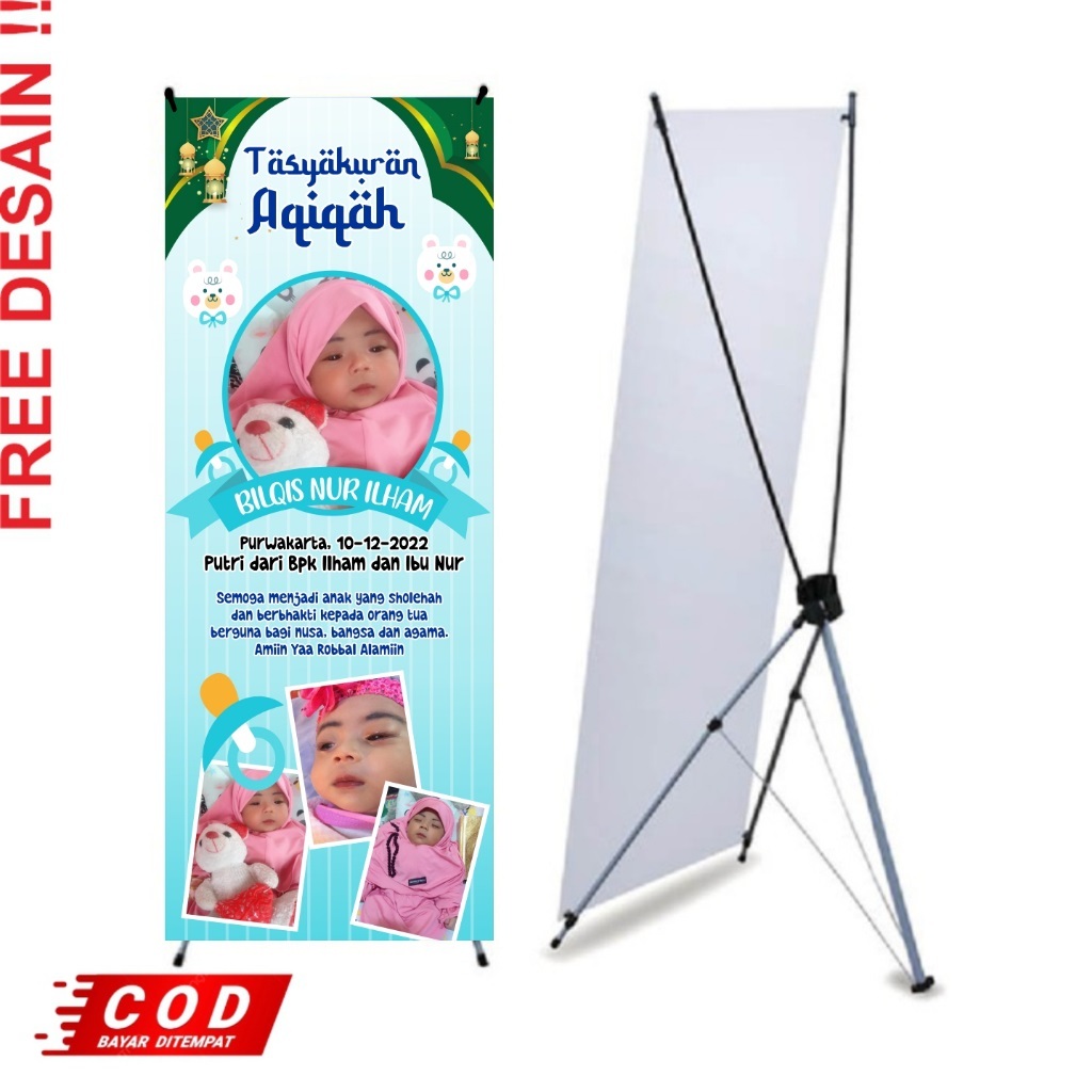 Jual spanduk banner x y banner aqiqah akikah syukuran kelahiran | Shopee Indonesia