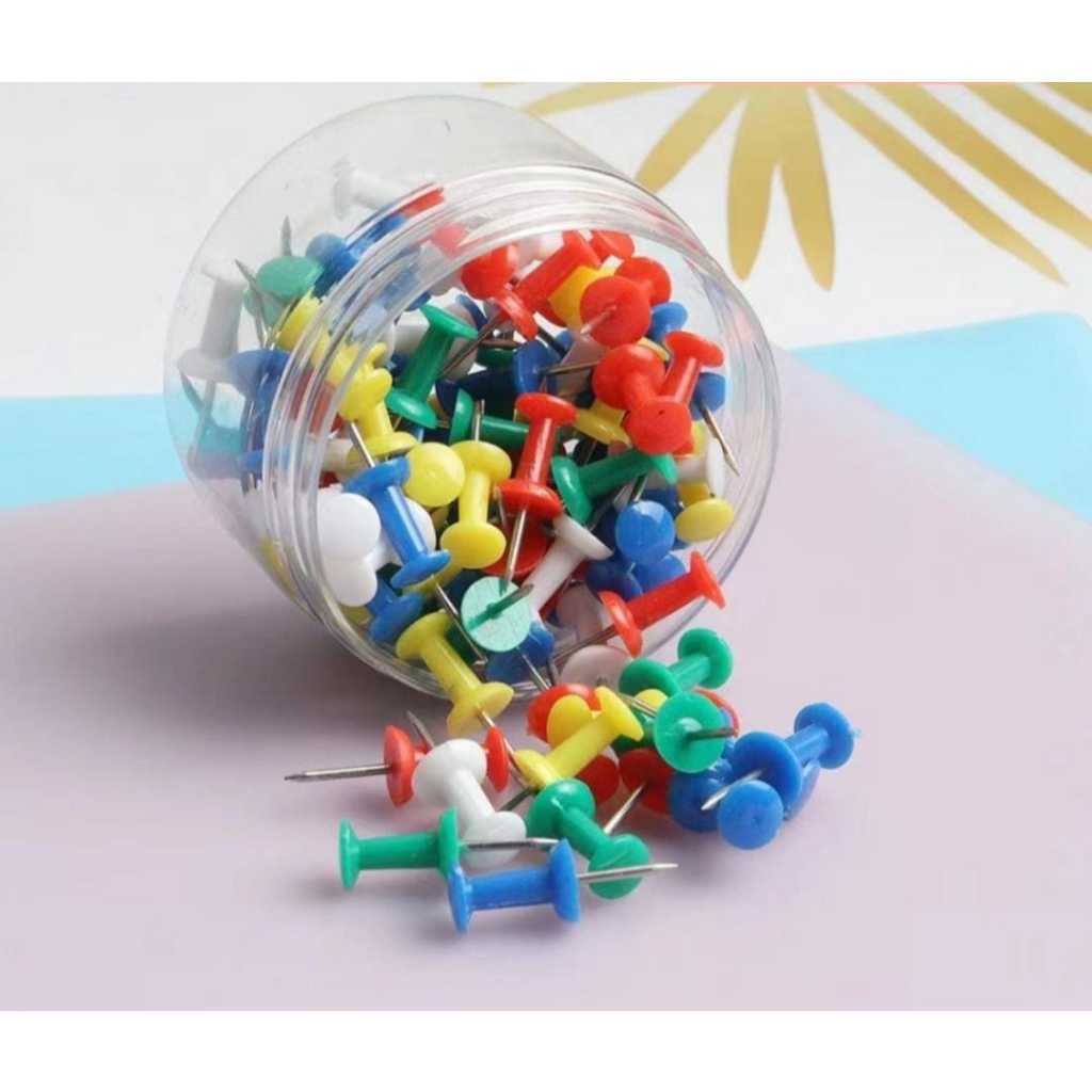 Jual Paku Mading - Push Pin / Jarum Tekan / Paku Pin Warna Warni / Paku ...