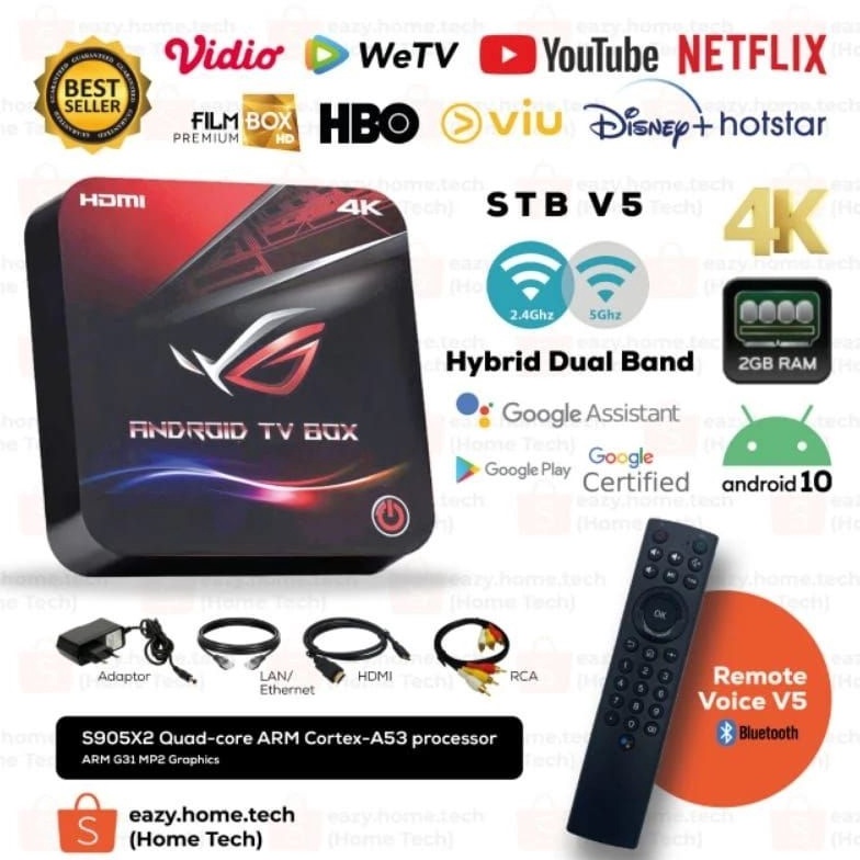 Jual KODE H65I STB Android TV Box V5 Root Unlock Open ALL Channel TV ...
