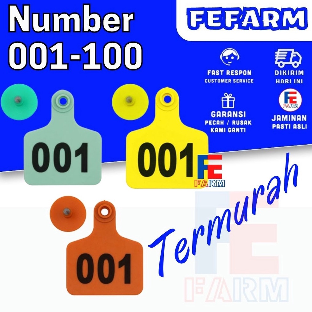 Jual PRODUCT TERKECE Eartag Kambing Domba 1pcs Ear Tag Sapi Penanda 1 ...