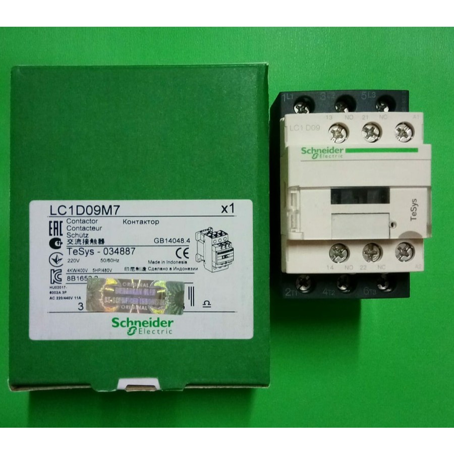 Jual kontaktor schneider lc1d09m7 original CONTACTOR LC1D09M7 | Shopee ...