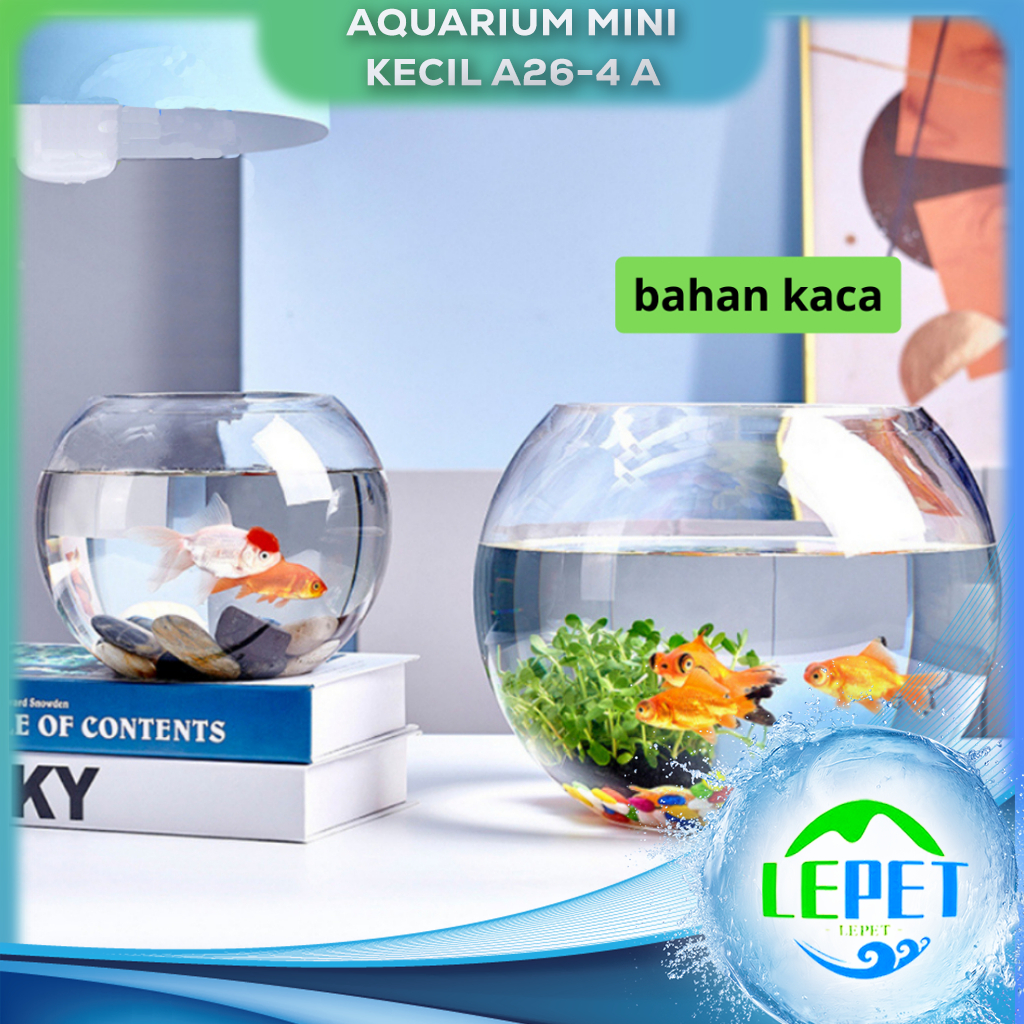 Jual LEPET AQUARIUM MINI KECIL A26-4 AKUARIUM IKAN CUPANG HIAS / KURA ...