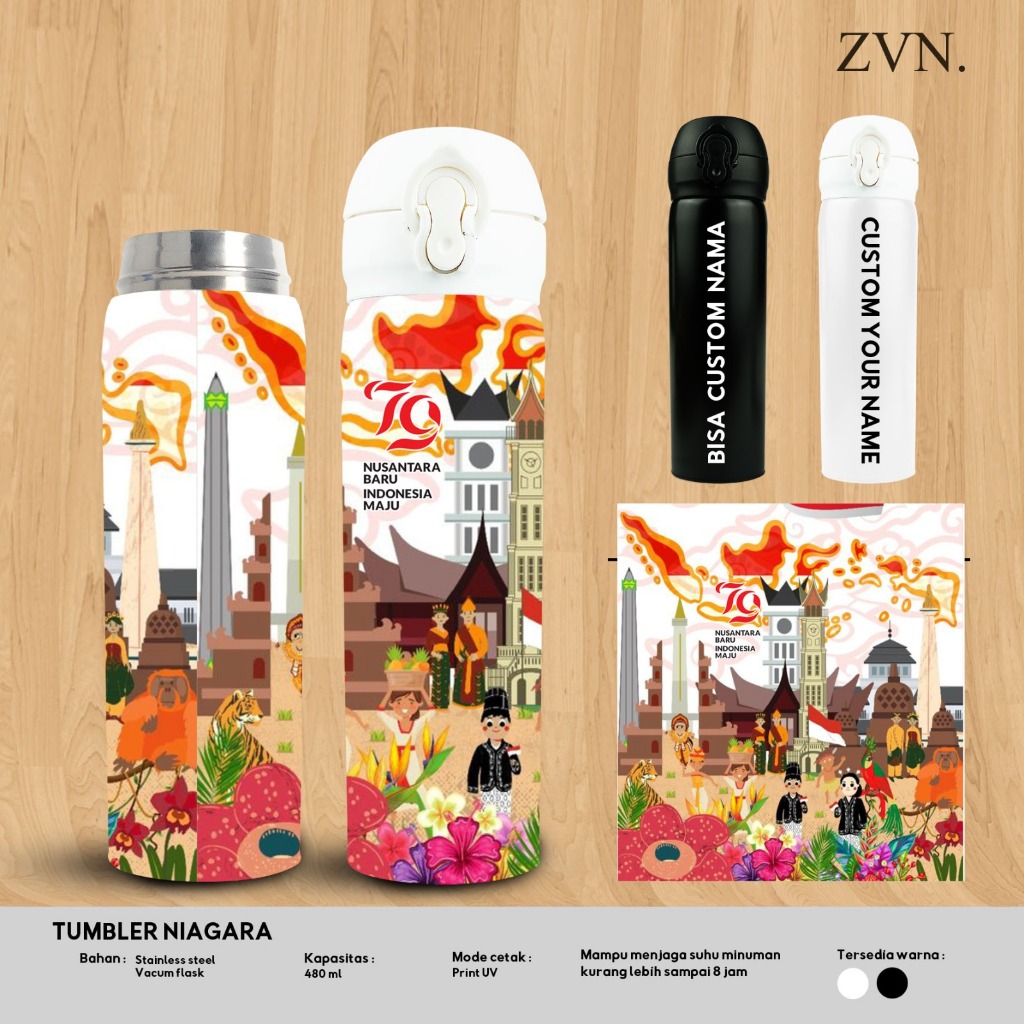 Jual Tumbler Niagara Custom Edisi 17 Agustus LOGO TERBARU - ZVN ...