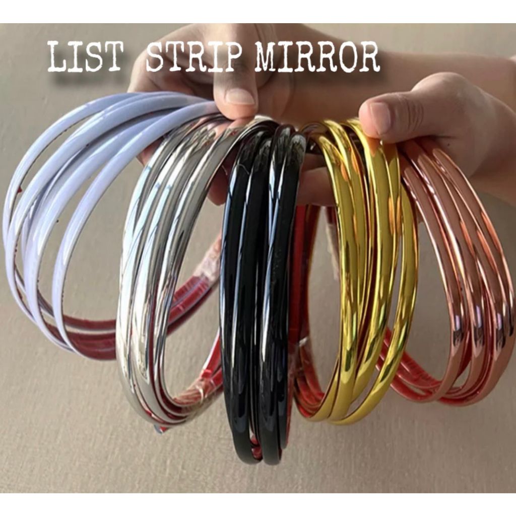 Jual List Plat Strip Mirror Hairline Bahan PVC / List Wallpaper Sticker ...