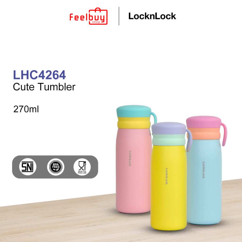 Jual Locknlock Cute Tumbler with Handle Mini Tumblr Stainless 316L ...