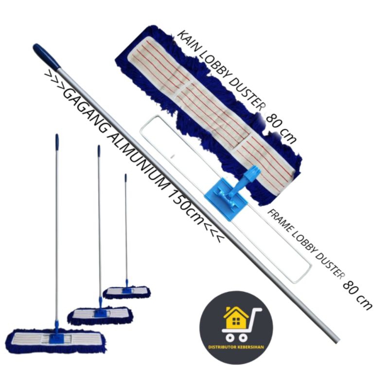 Jual Set Lobby Duster Ukuran 80 cm Alat Pel Dorong / Lobby duster ...