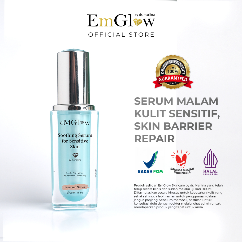 Jual BUY 1 GET 1! CHECK DESKRIPSI | EMGLOW - SOOTHING SERUM FOR ...