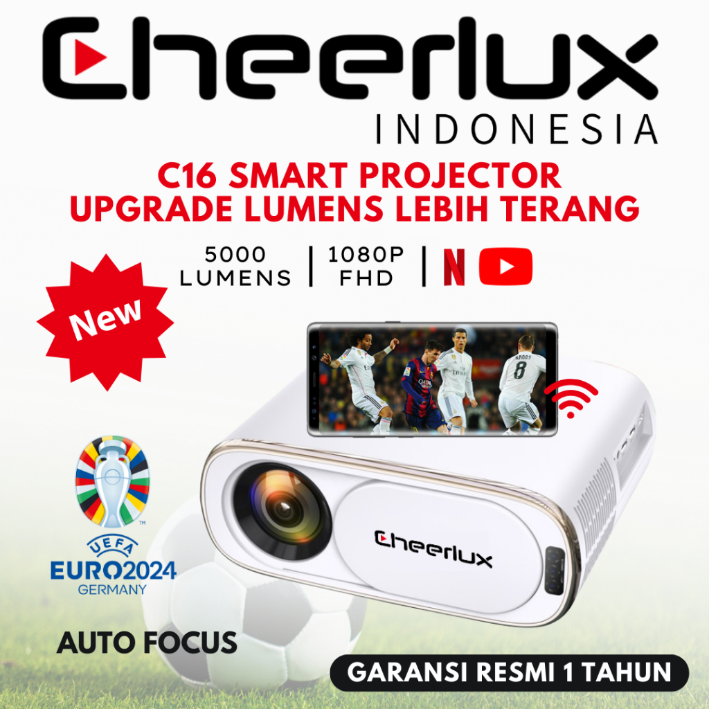 Jual PROYEKTOR C16 ANDROID CHEERLUX 5000 LUMENS | PROYEKTOR KONEK HP ...