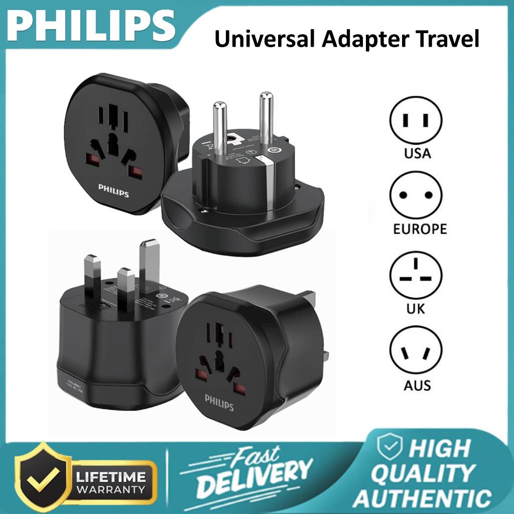 Jual PHILIPS Steker Travel Adaptor Universal Over Steker Colokan Kaki 2 ...