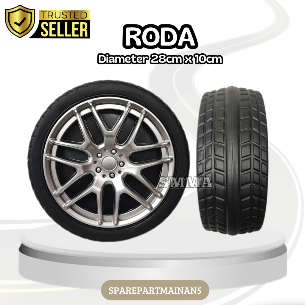 Jual SMA5 || Ban Roda Mobil Mainan Aki Full Karet Ukuran 28cm x 10cm ...