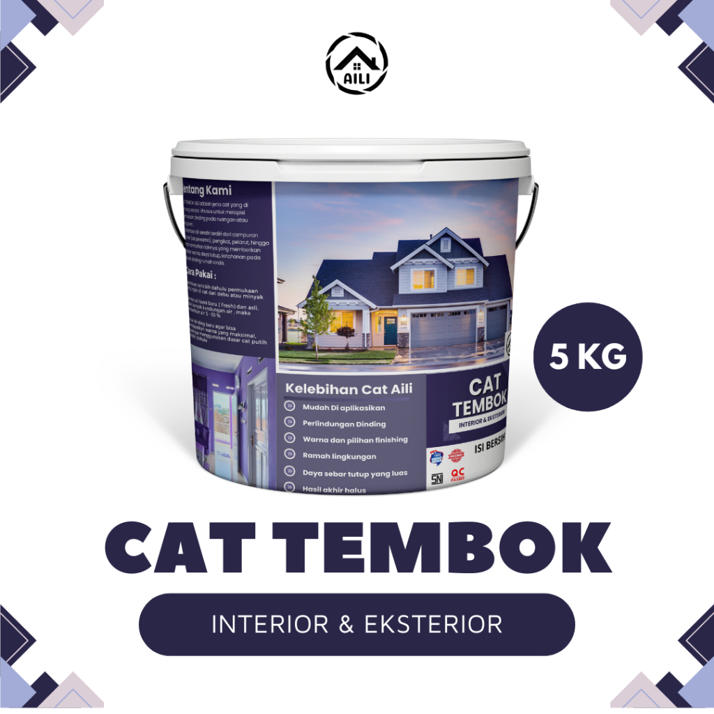Jual [KUALITAS TERBAIK] Cat Tembok Eksterior Anti Pudar Kemasan 5 Kg ...