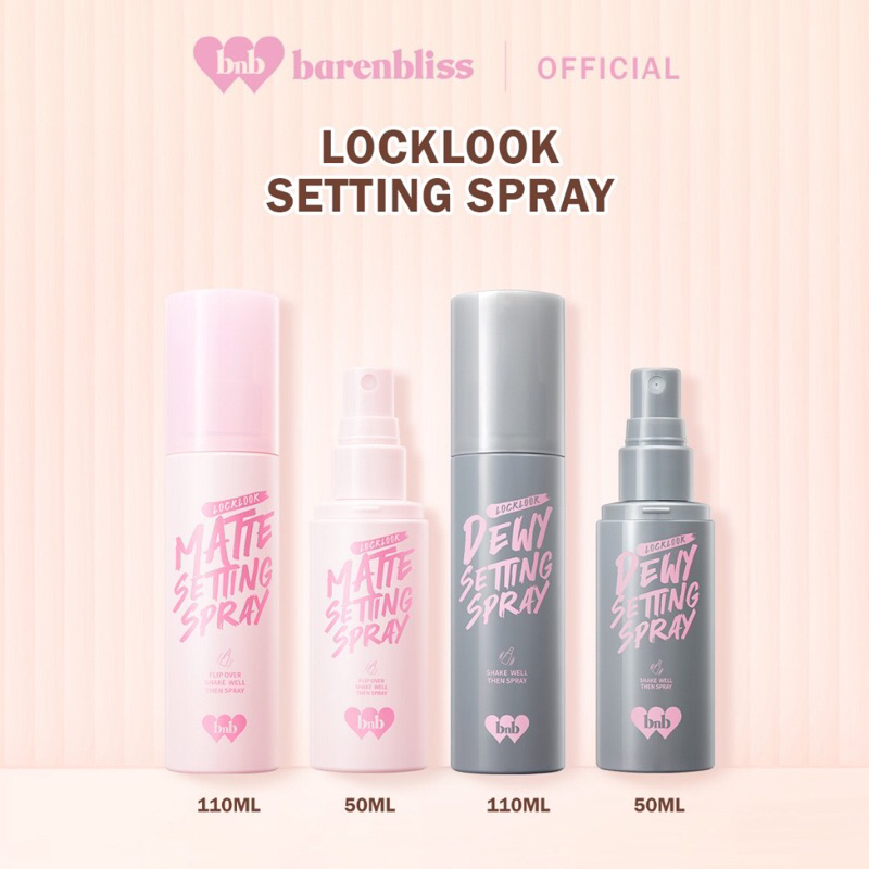Jual BNB BARENBLISS LockLook Setting Spray Make Up Mist Bare n Bliss - 110ml | Shopee Indonesia