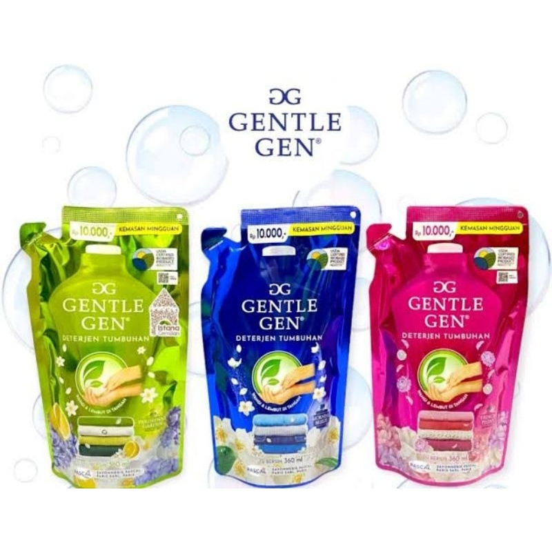 Jual Gentle Gen Pouch 360ml Detergent Cair Gentlegen | Shopee Indonesia