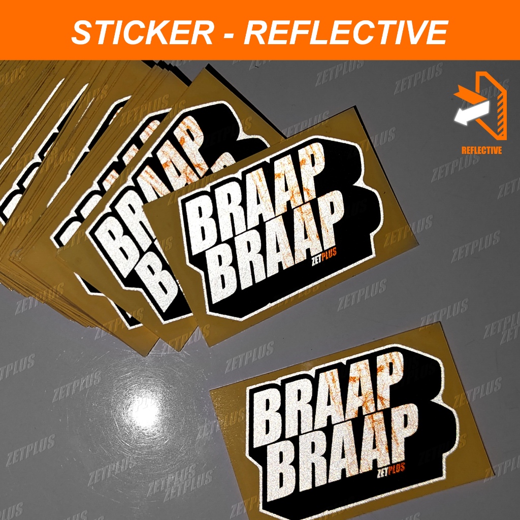 Jual STIKER BRAAP-BRAAP REFLECTIVE /sticker memantulkan cahaya racing ...