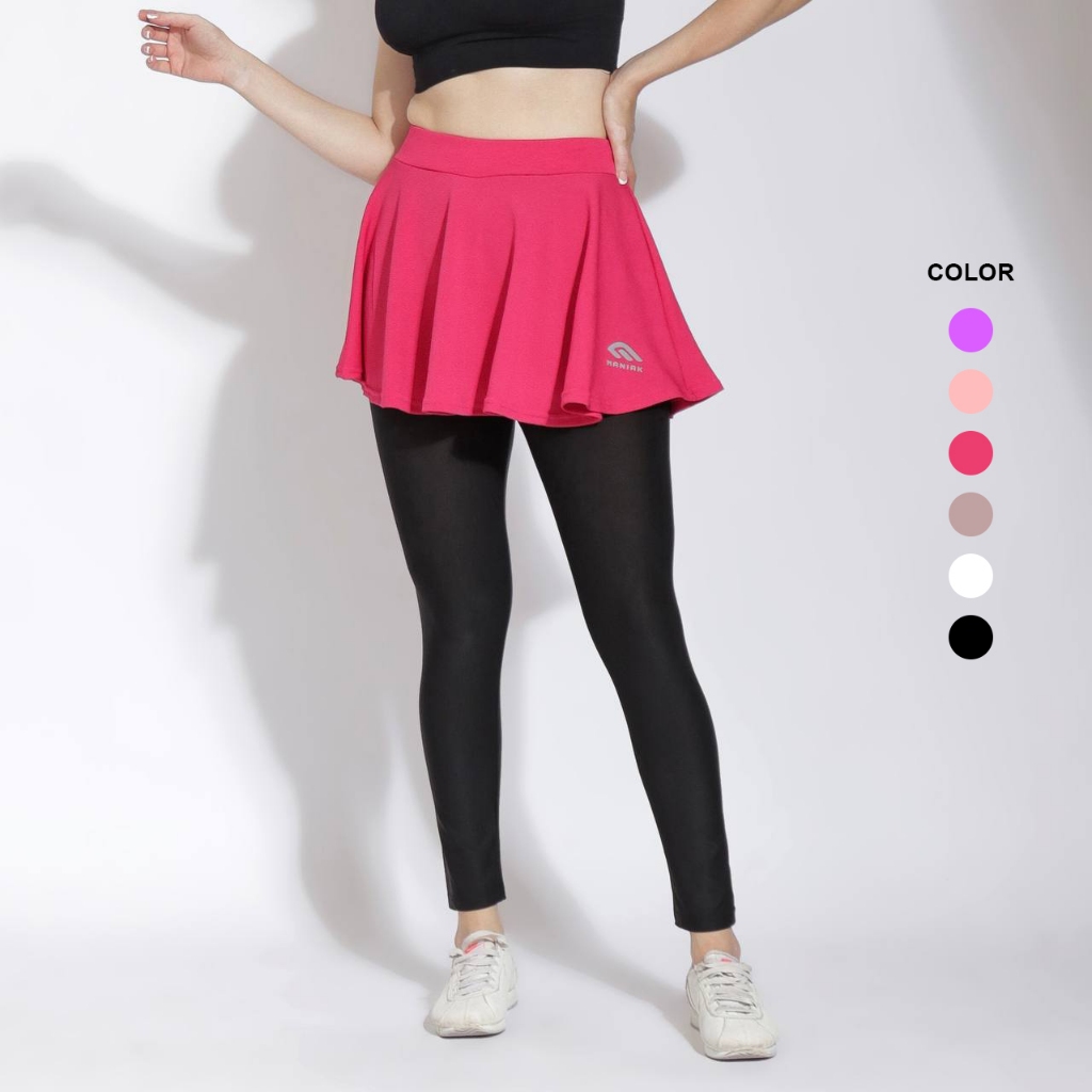 Jual MANIAK Rok Legging Panjang 2in1 High Waist Olahraga Wanita Skirt ...