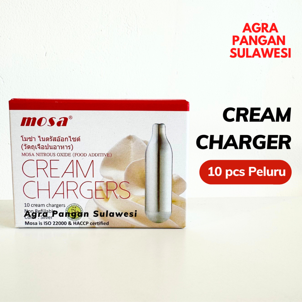 Jual CREAM CHARGER Mosa N2O Whip Cream Charger Maker Nitrogen Charger ...