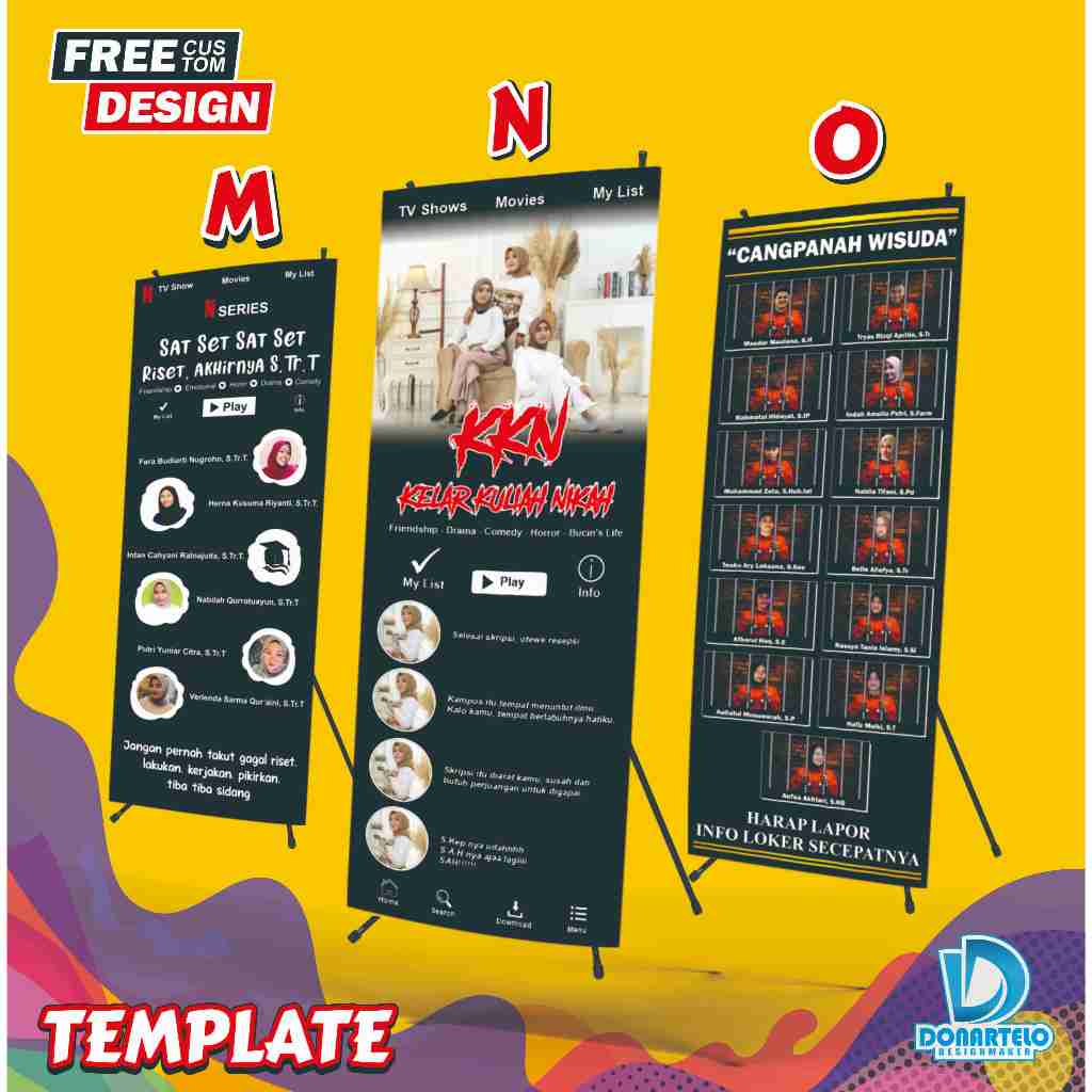 Jual FREE DESAIN Cetak X Banner 160cm X 60cm 1 hari jadi, BANNER WISUDA ...