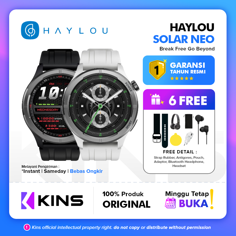Jual Haylou SOLAR NEO Smartwatch 1.53" HD Display Bluetooth Call Smart ...
