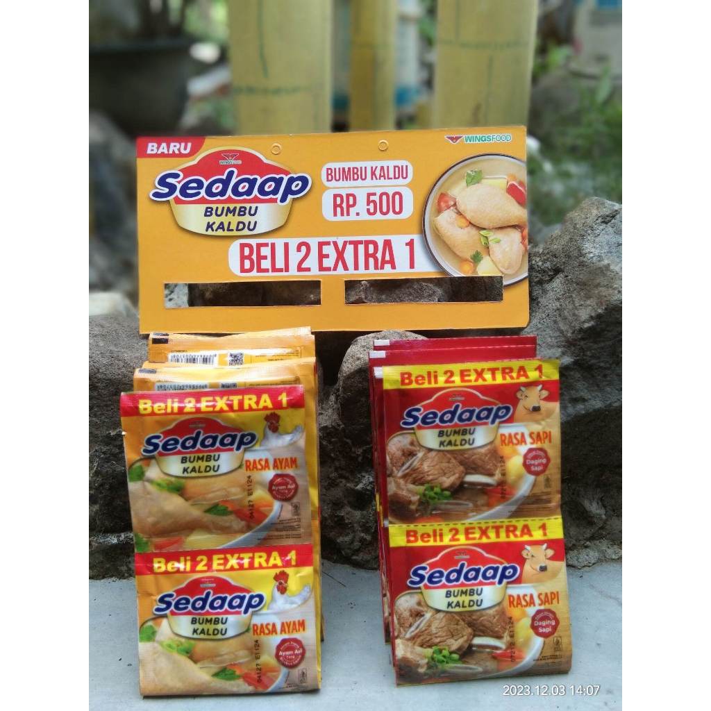 Jual 2 Renceng 36 sachet Sedap bumbu kaldu 9 gram | Shopee Indonesia