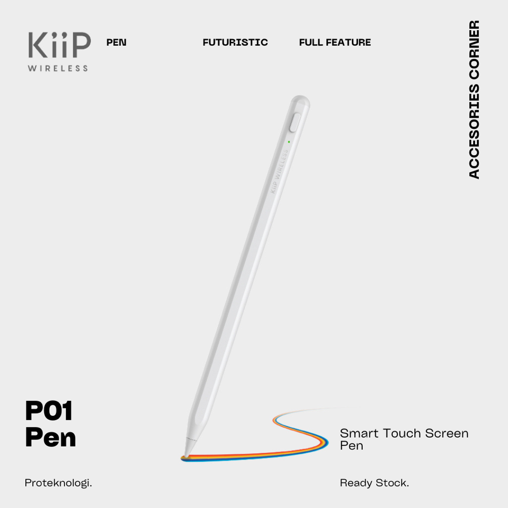 Jual KiiP P01 Stylus Pen iPad Air Pro 2022 2023 Mini Pencil With Palm ...