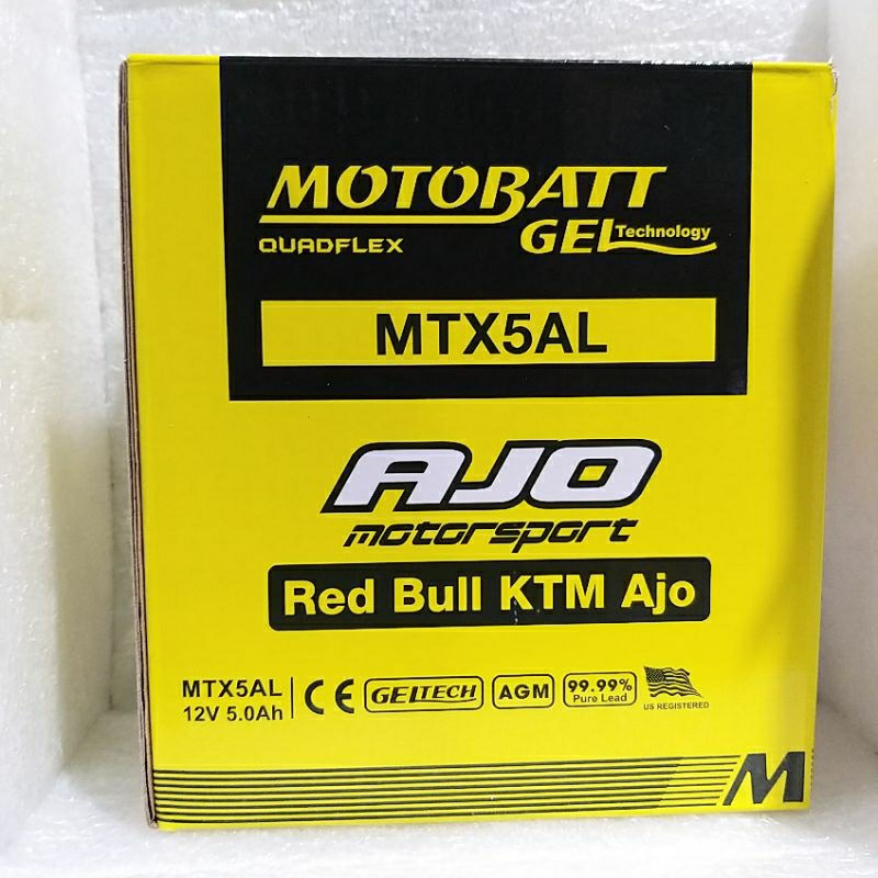 Jual Aki Motor Motobatt Mio Sporty Smile jupiter Z/MX VegaR MTX5AL MOTOBATT GEL 100%ori ...