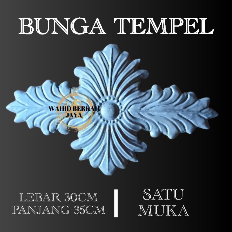 Jual ORNAMEN PLAT BESI BUNGA TEMPEL 35X30 SATU MUKA , HIASAN PINTU ...
