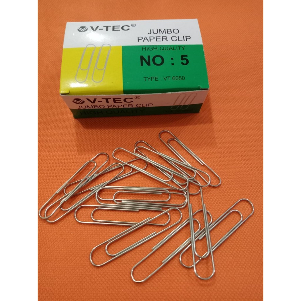 Jual TBMO V-TEC PAPER CLIP VT-6050 NO.5 JUMBO GMP | Shopee Indonesia