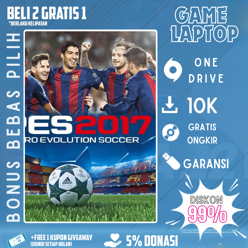 Jual (BELI 2 GRATIS 1) PES 2017 - PRO EVOLUTION SOCCER 2017 - LINK ...