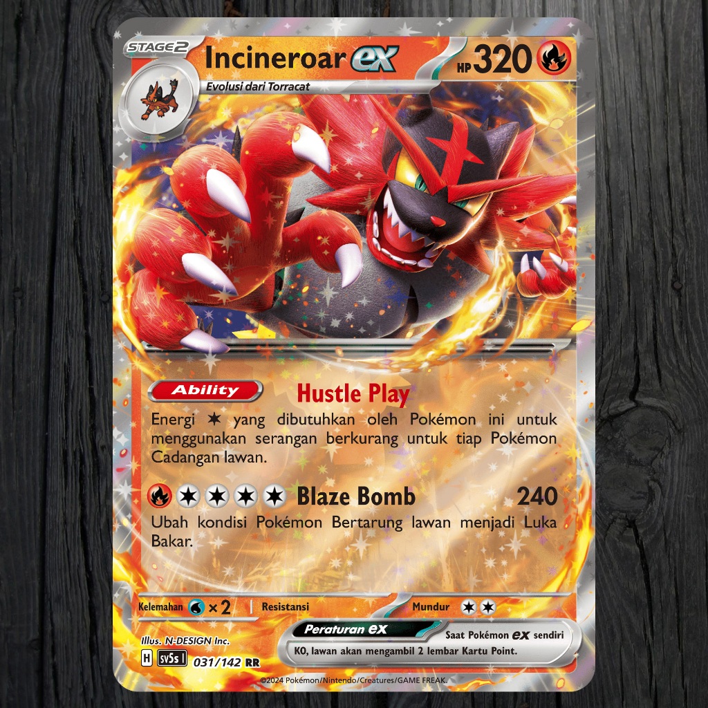 Jual Incineroar EX Pokemon sv5s Paradoks Andalan - API - KARTU TCG ...