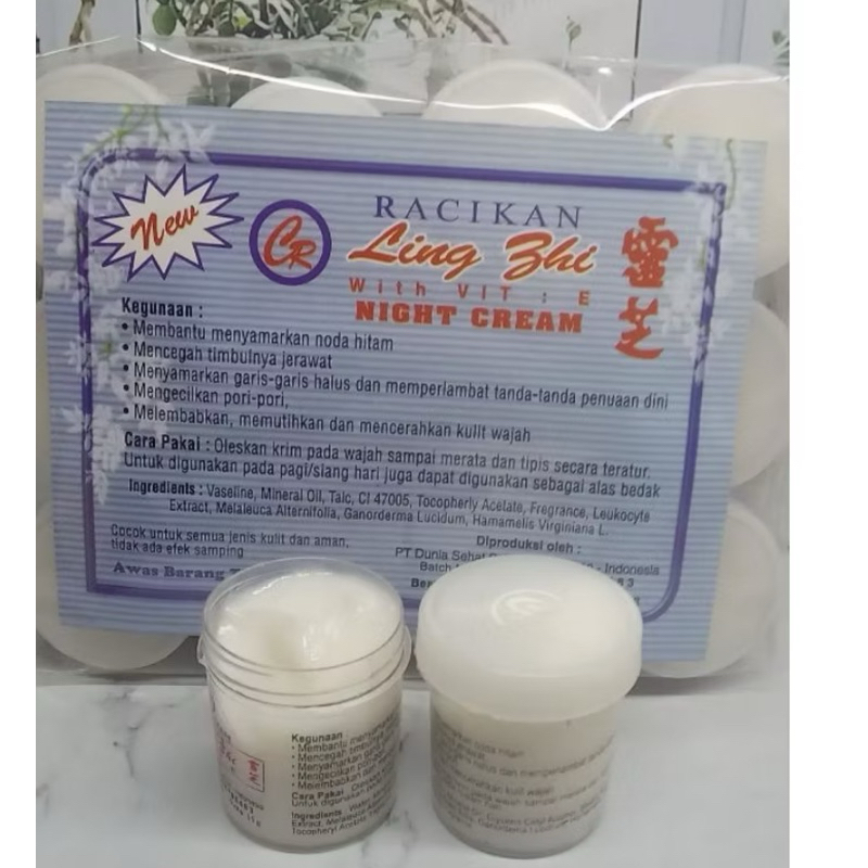 Jual CREAM LING SHI ORIGINAL NIGHT CREAM LUSINAN ( 12pcs ) | Shopee ...