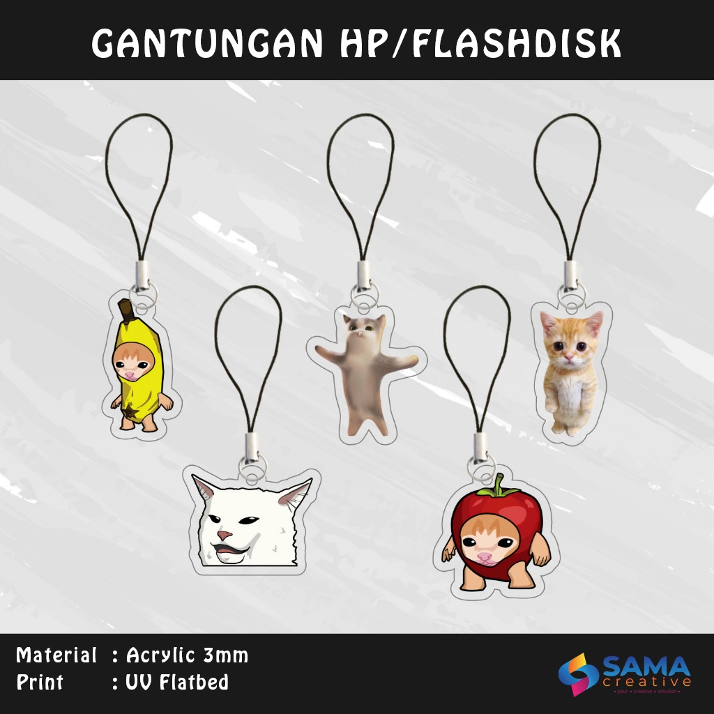 Jual Happy Cat Meme - Gantungan HP / Flashdisk Akrilik 3mm - Hiasan ...