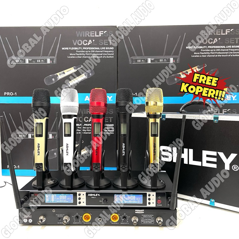 Jual Mic Wireless Ashley Pro 1 Original Free Koper 2bh Microphone ...