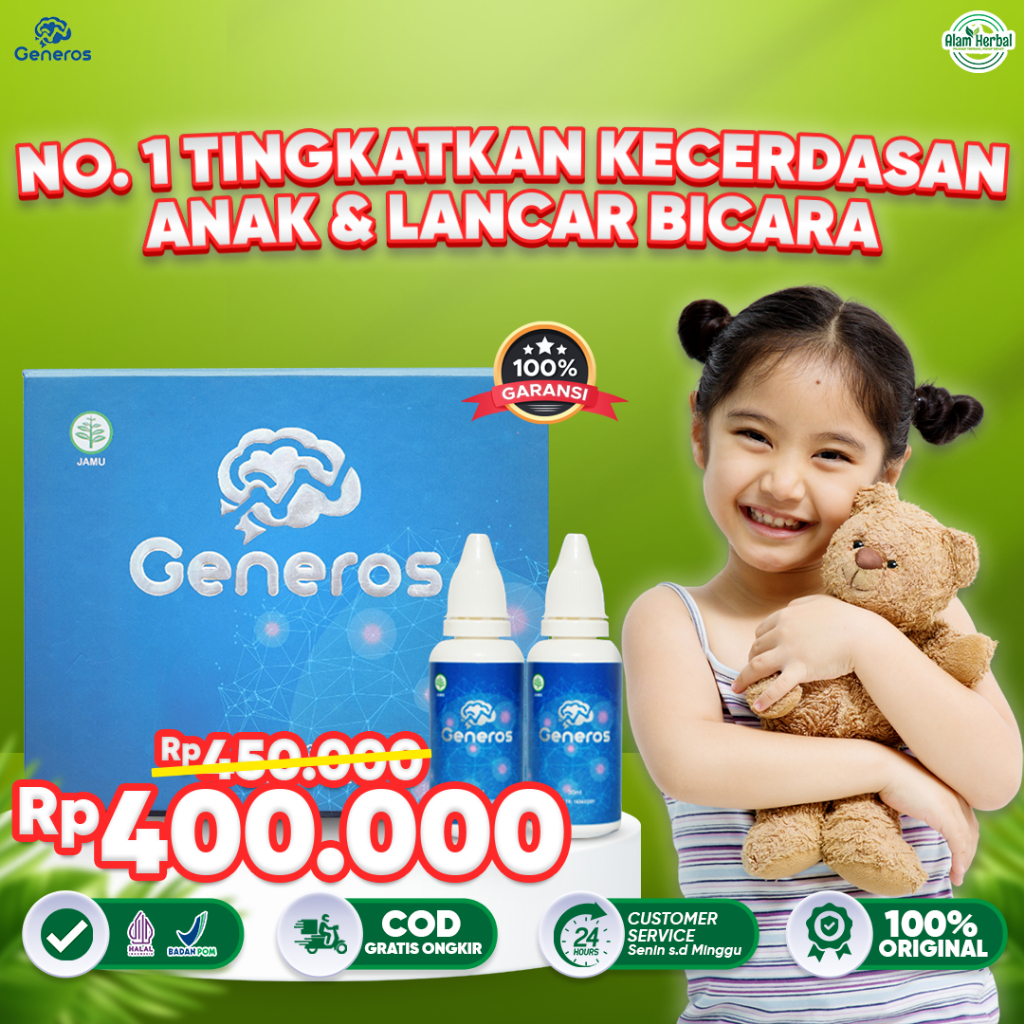 Jual Generos Multivitamin Nutrisi Otak Membantu Atasi Terlambat Bicara ...
