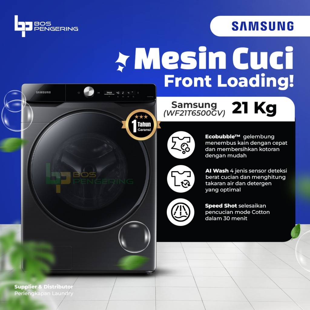 Jual Mesin Cuci Samsung Front Loading 16Kg WF16T6000GP Palet Kayu ...