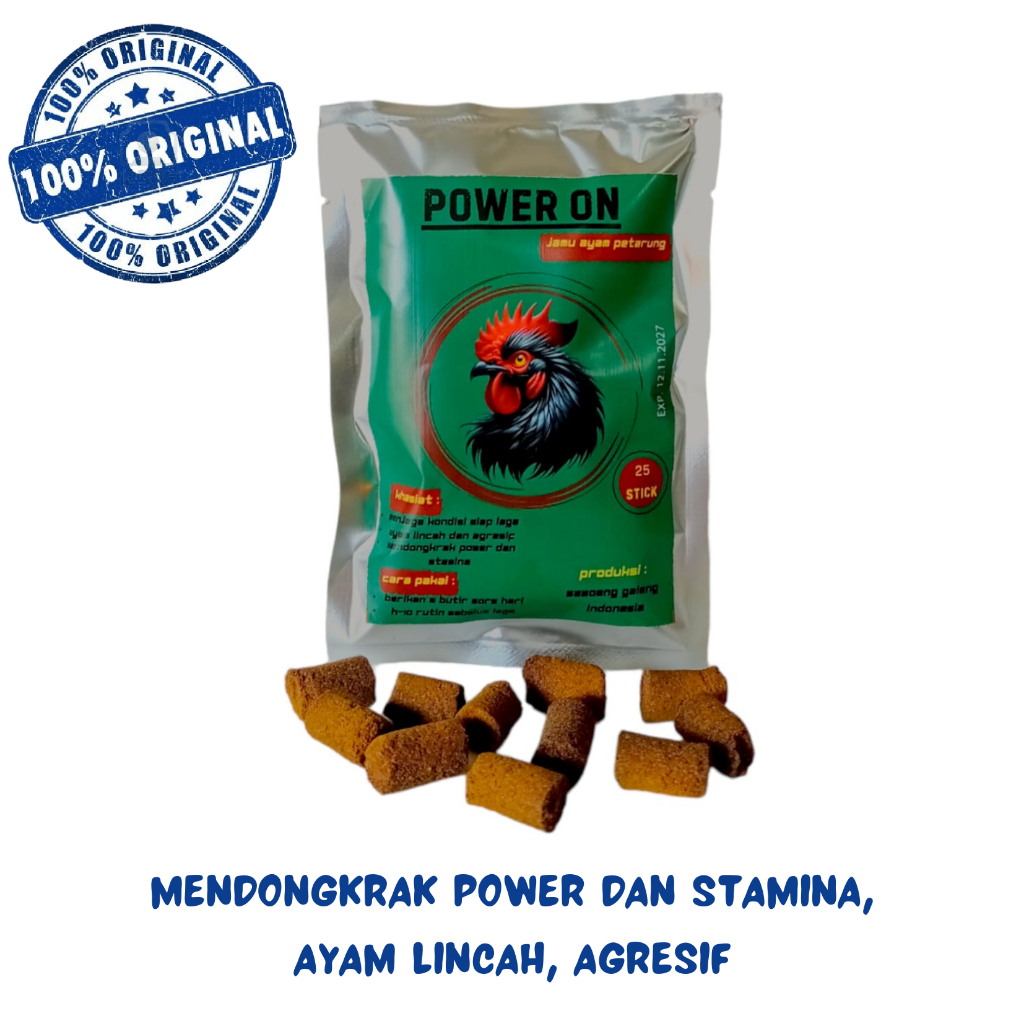 Jual jamu ayam POWER ON SASET 25 STICK - jamu ayam petarung | Shopee ...