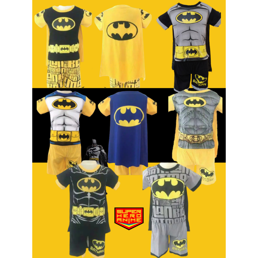 Jual Setelan Pendek Anak Sayap Baju Tidur Kaos Cowok Lakilaki Superhero 1 2 3 4 5 6 7 Tahun ...