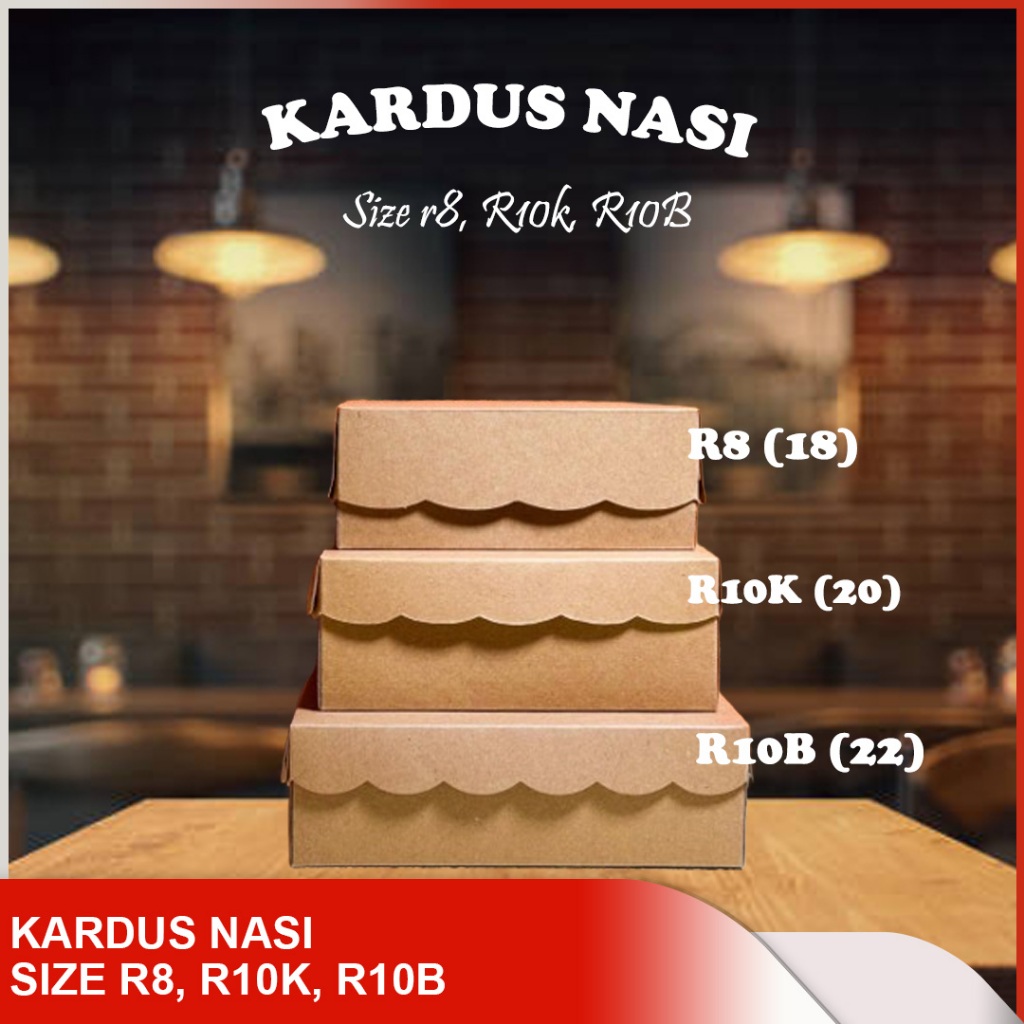 Jual [350GSM] Kardus Nasi R10B Kotak Dus Kraft Coklat R10B/Kotak Dus ...