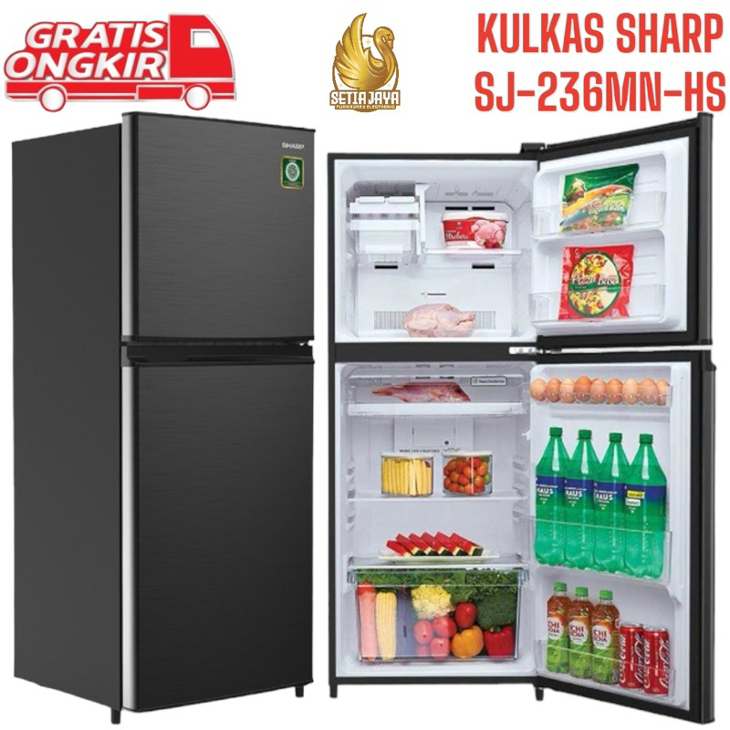 Jual SHARP KULKAS 2 PINTU SJ236MNHS / KULKAS 2 PINTU SHARP SJ-236MNHS ...