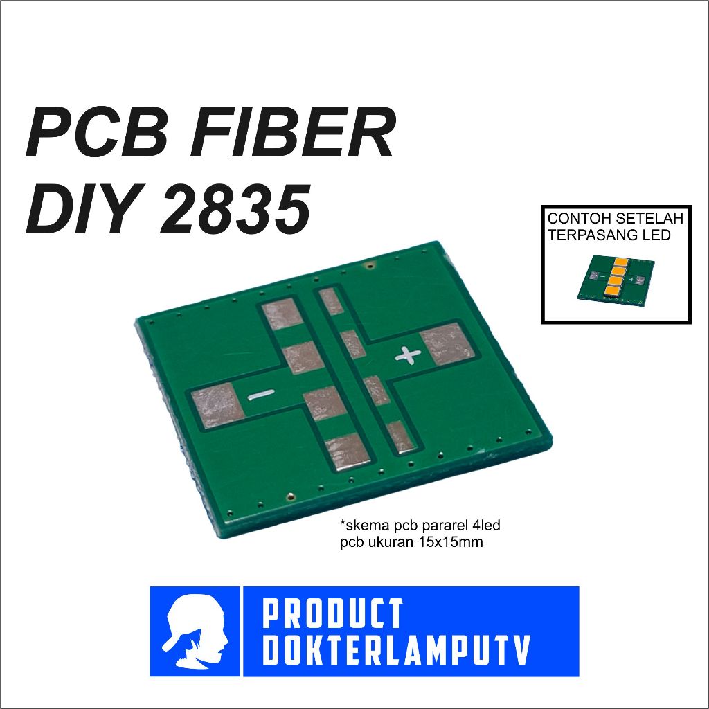 Jual PCB FIBER DIY 15X15MM UNTUK PROJEC LED 2835 | Shopee Indonesia