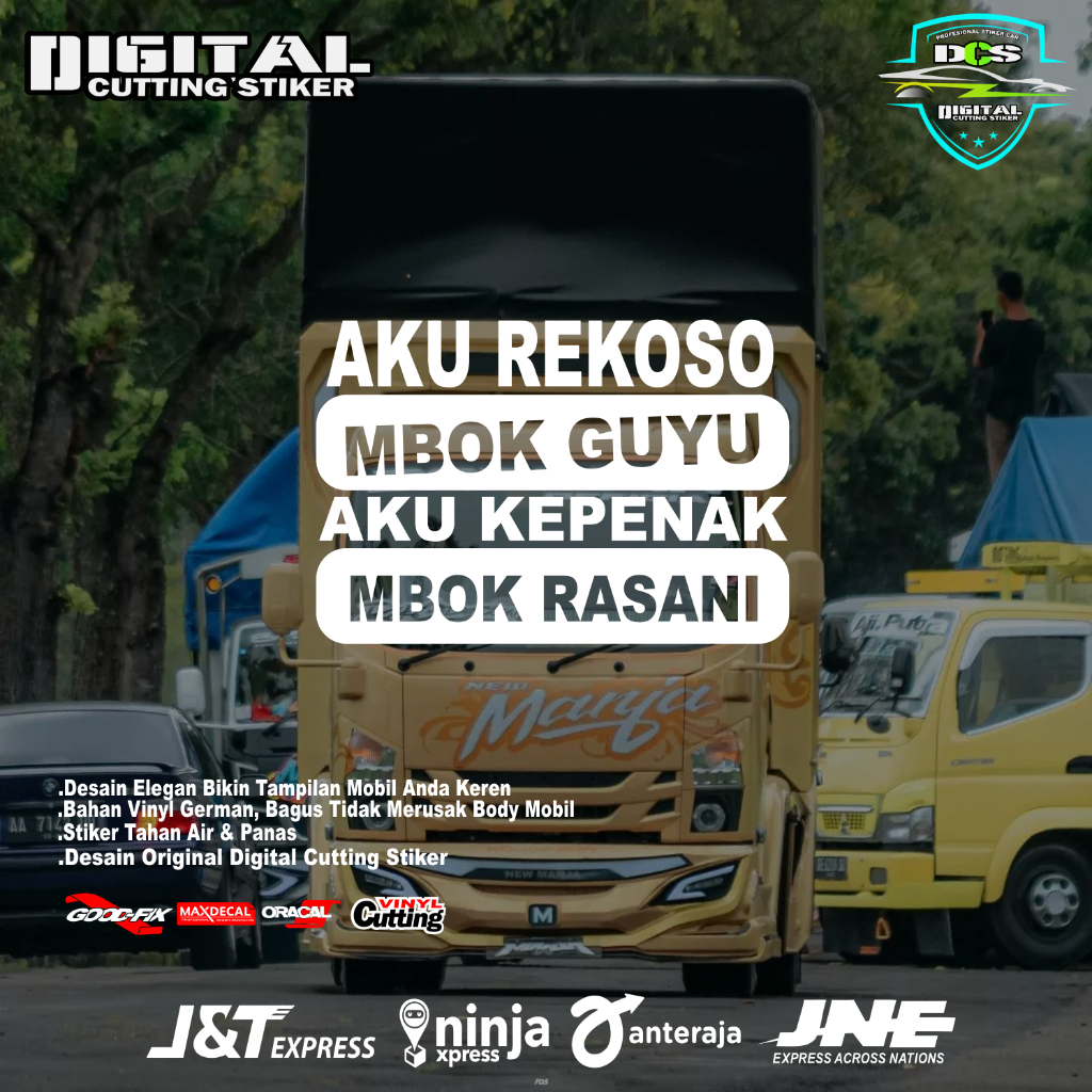 Jual Stiker kata kata kaca aku rekoso mbok guyu kaca mobil pickup truk ...