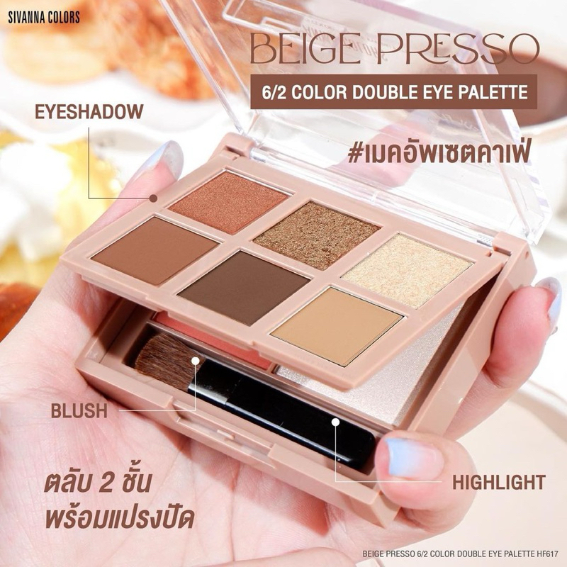 Jual SIVANNA COLORS EYESHADOW PALETTE 6COLORS + BLUSHON + HIGHLIGHTER ...