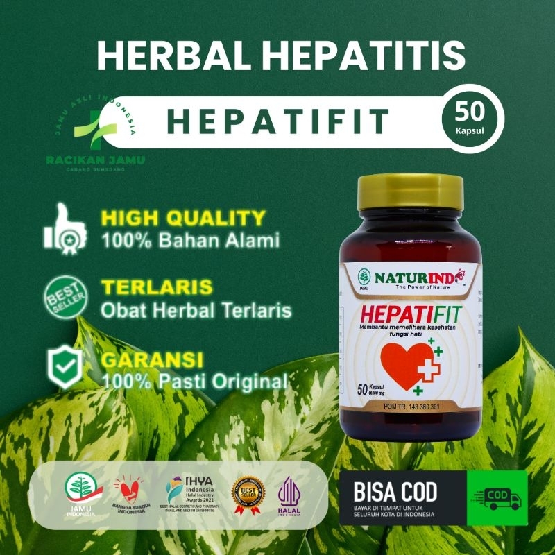 Jual Hepatitis A B Herbal Hepatifit isi 50 Kapsul Original Naturindo isi 50 Kapsul Menjaga ...
