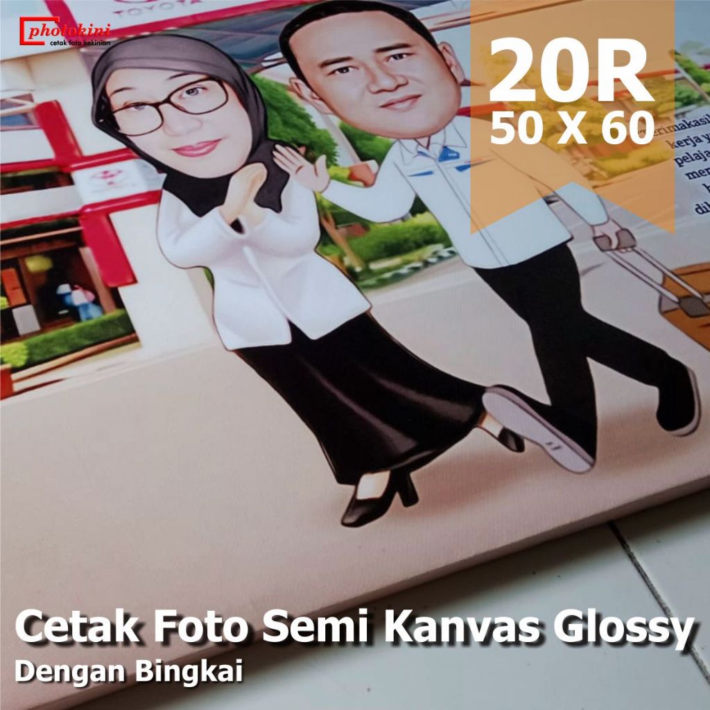 Jual Cetak Foto Photo Semi Kanvas Canvas Glossy 20R Dengan Bingkai ...