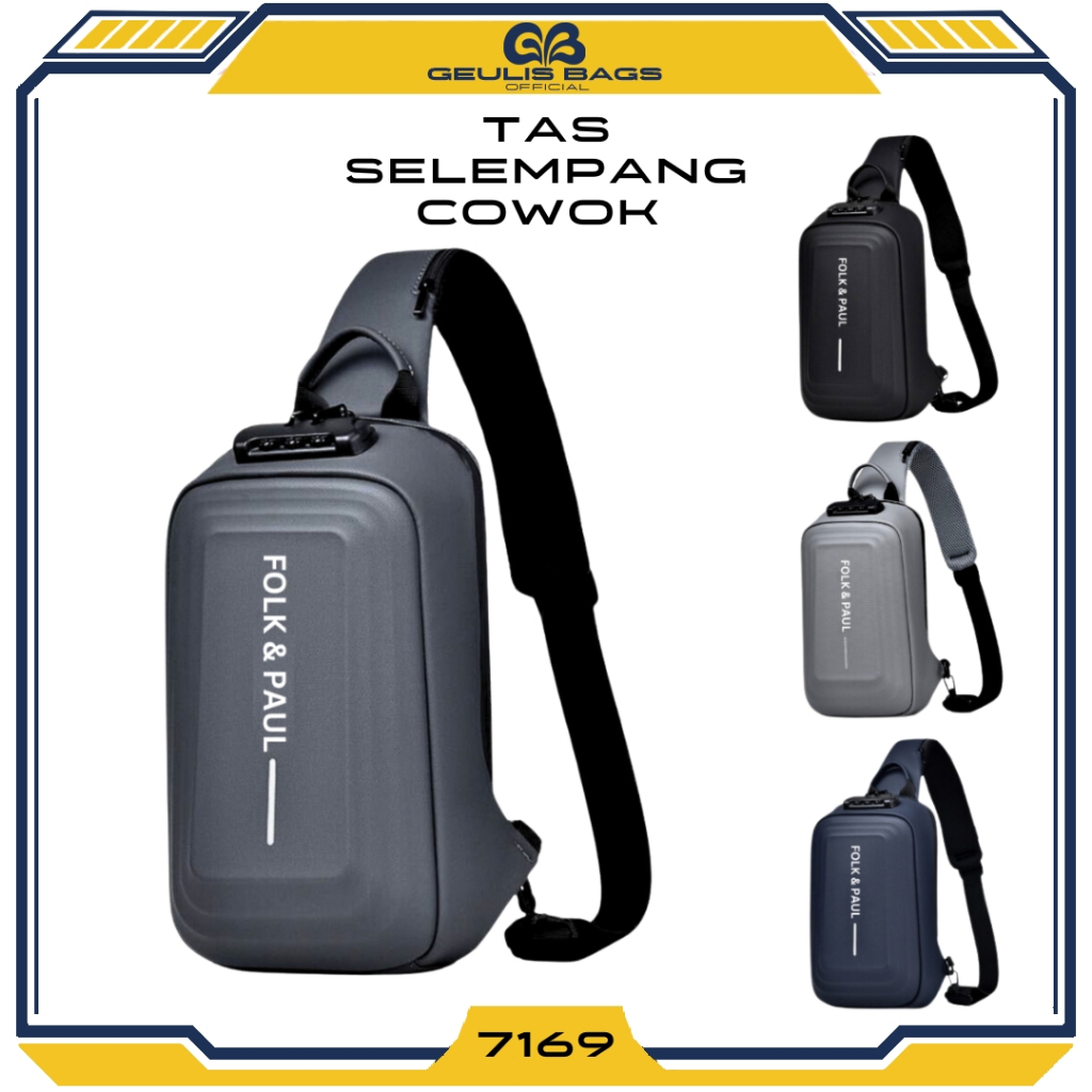 Jual GEULIS BAGS Tas Selempang Pria Sling Bag Cowo waistbag Anti Air ...